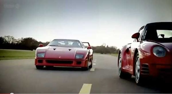 Video: Top Gear races two ironic eighties super cars the Ferrari F40 vs ...