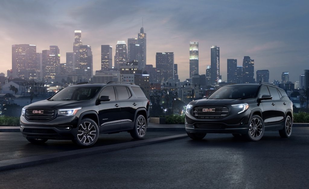 2019 GMC Acadia and Terrain Go Dark in New York with Black Editions ...