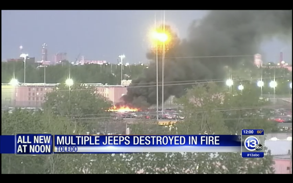 20 Brand New Jeep Wranglers Destroyed in Fire Near Toledo Production ...