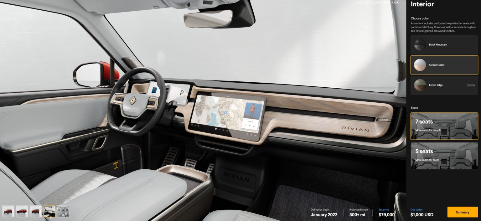 2021 Rivian R1S Configurator Available For Pre-Order Customers — Here ...