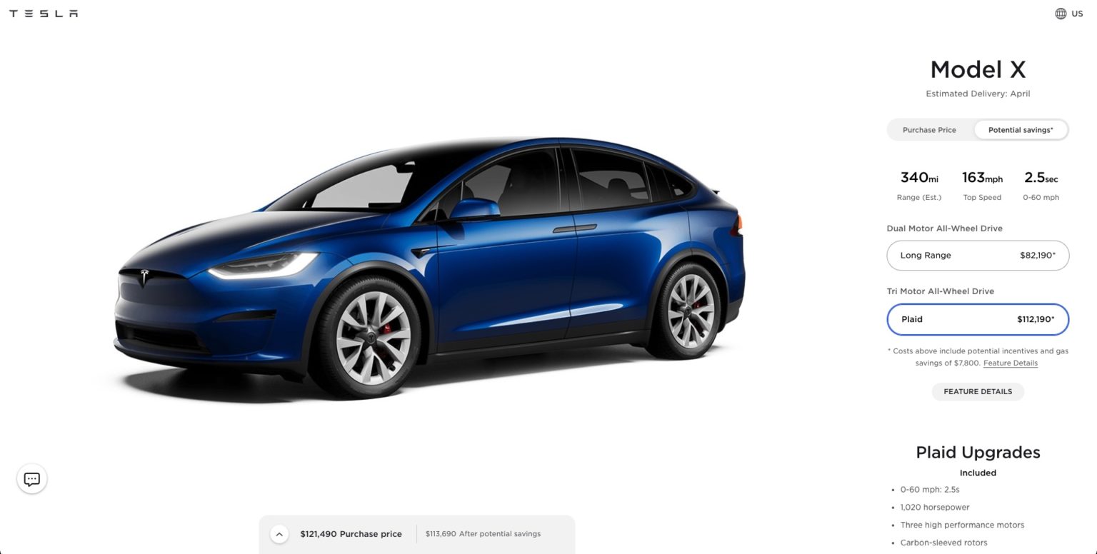 Tesla Reveals 1,020 Horsepower Model X Plaid, Updated Model S Plaid And ...